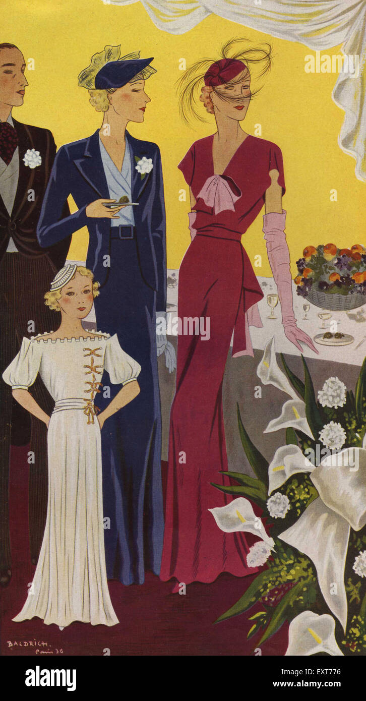Women's fashion 1936 hi-res stock photography and images - Alamy