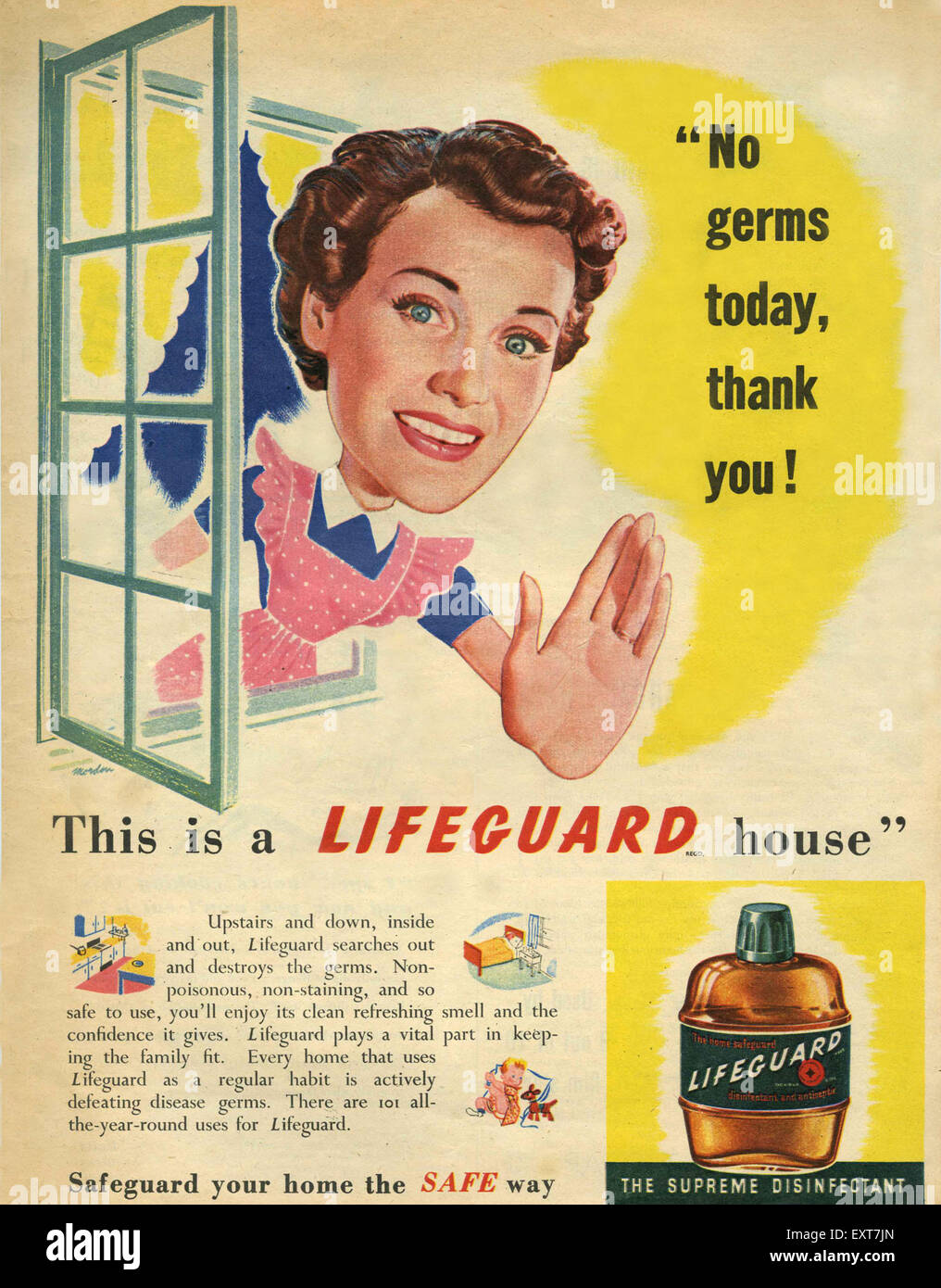 1950s UK Lifeguard Magazine Advert Stock Photo - Alamy