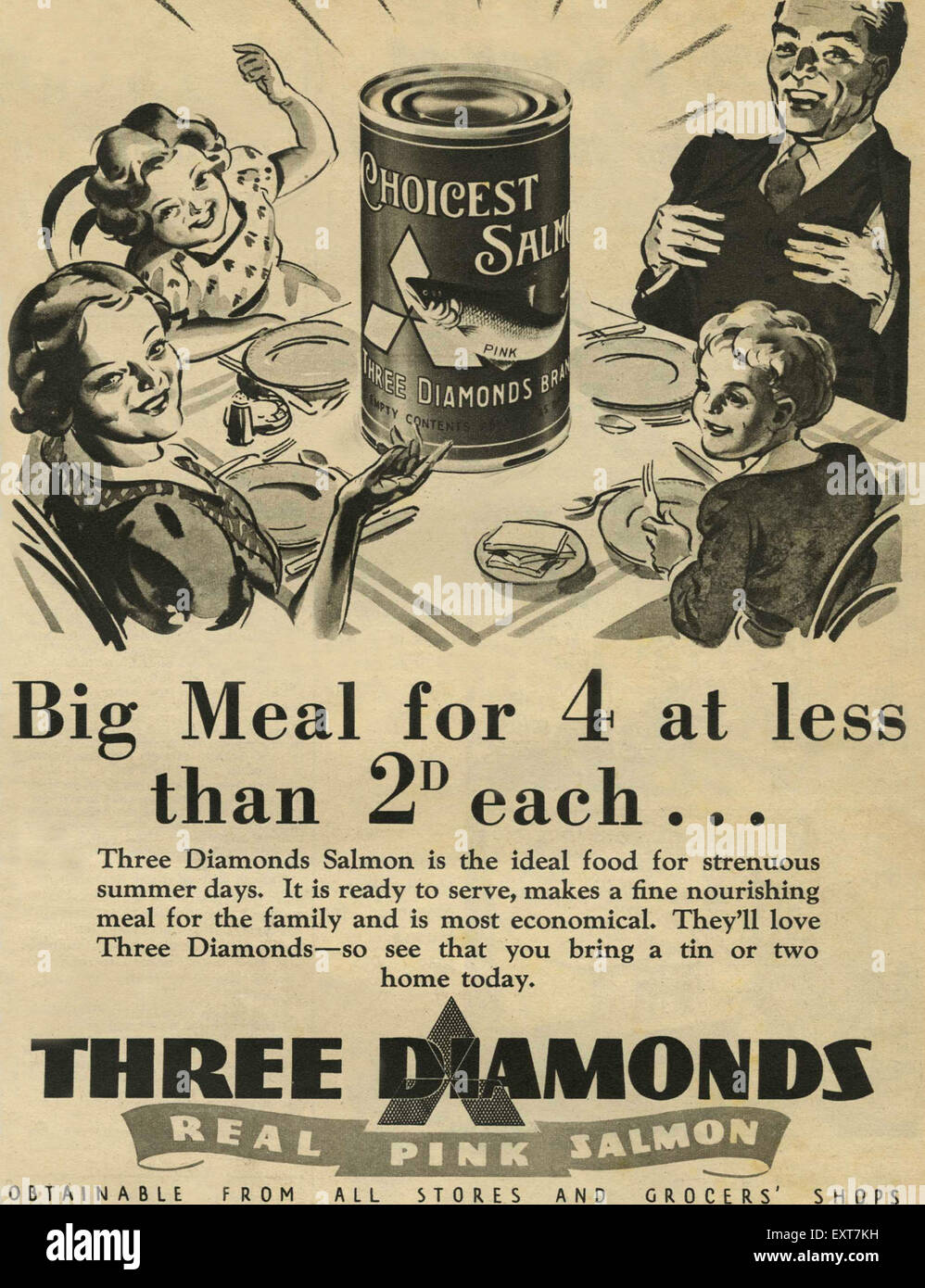 1930s UK Three Diamonds Magazine Advert Stock Photo - Alamy
