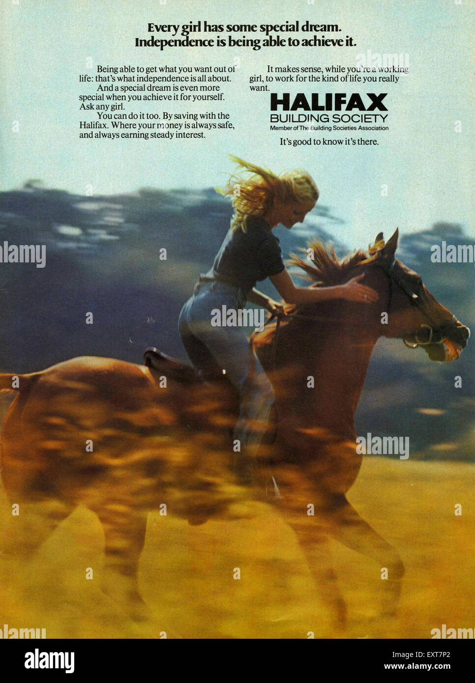 1970s UK Halifax Magazine Advert Stock Photo - Alamy