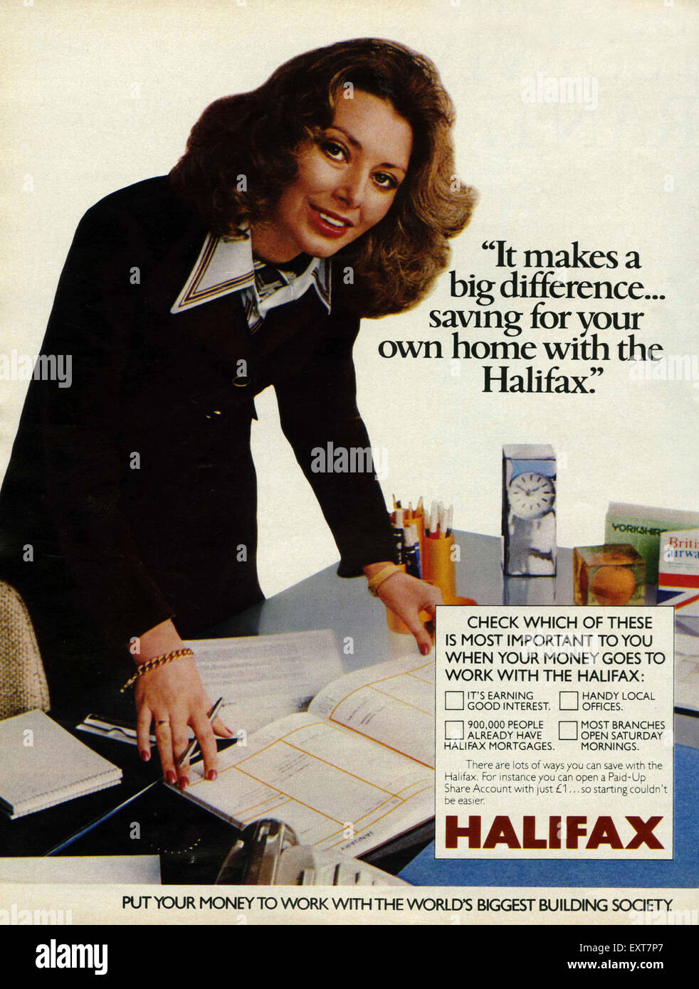 1970s UK Halifax Magazine Advert Stock Photo - Alamy
