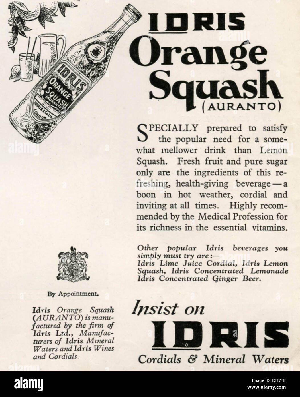 UK Idris (Auranto) Magazine Advert Stock Photo - Alamy