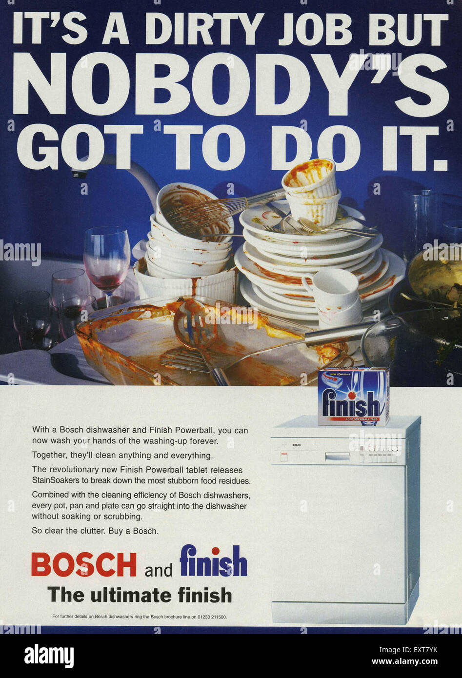 1990s UK Bosch Magazine Advert Stock Photo - Alamy