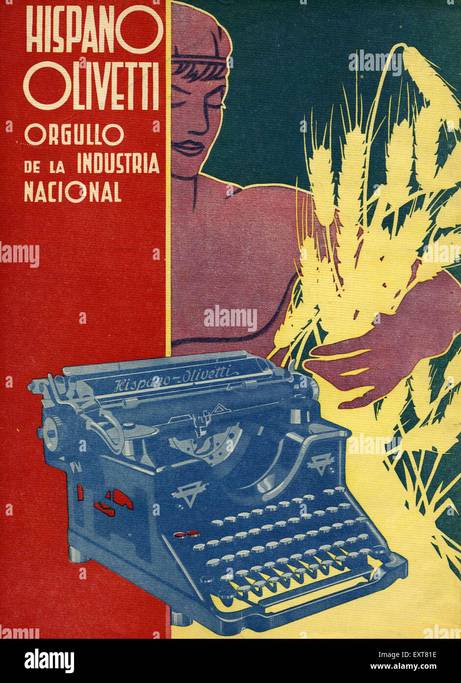 1930s Spain Hispano Olivetti Magazine Advert Stock Photo - Alamy
