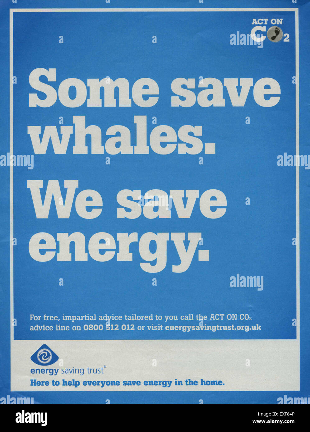 2000s UK Energy Saving Trust Magazine Advert Stock Photo - Alamy