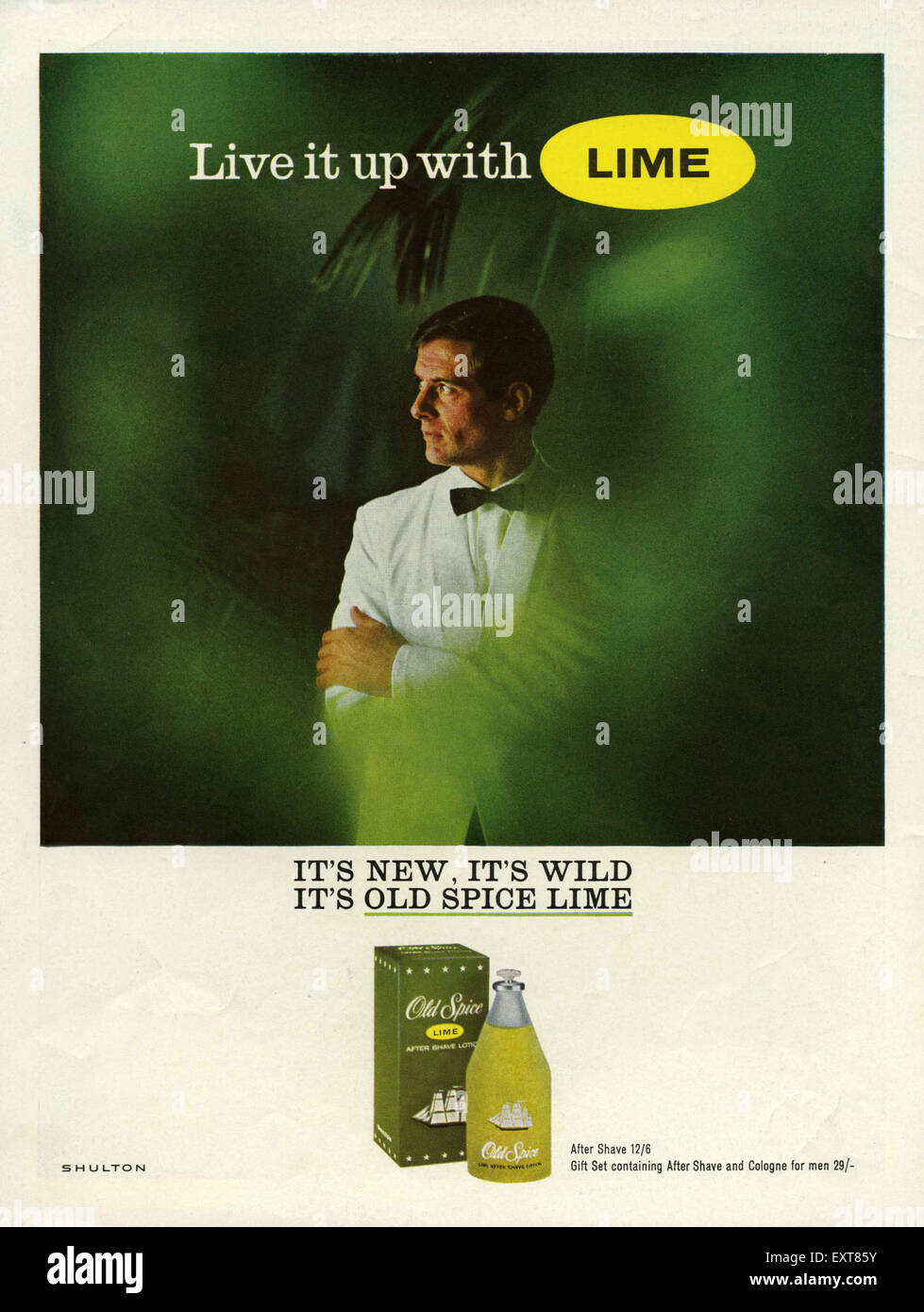 1960s UK Old Spice Magazine Advert Stock Photo - Alamy