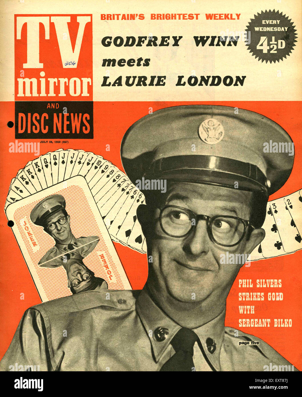 1950s UK TV Mirror Magazine Cover Stock Photo - Alamy