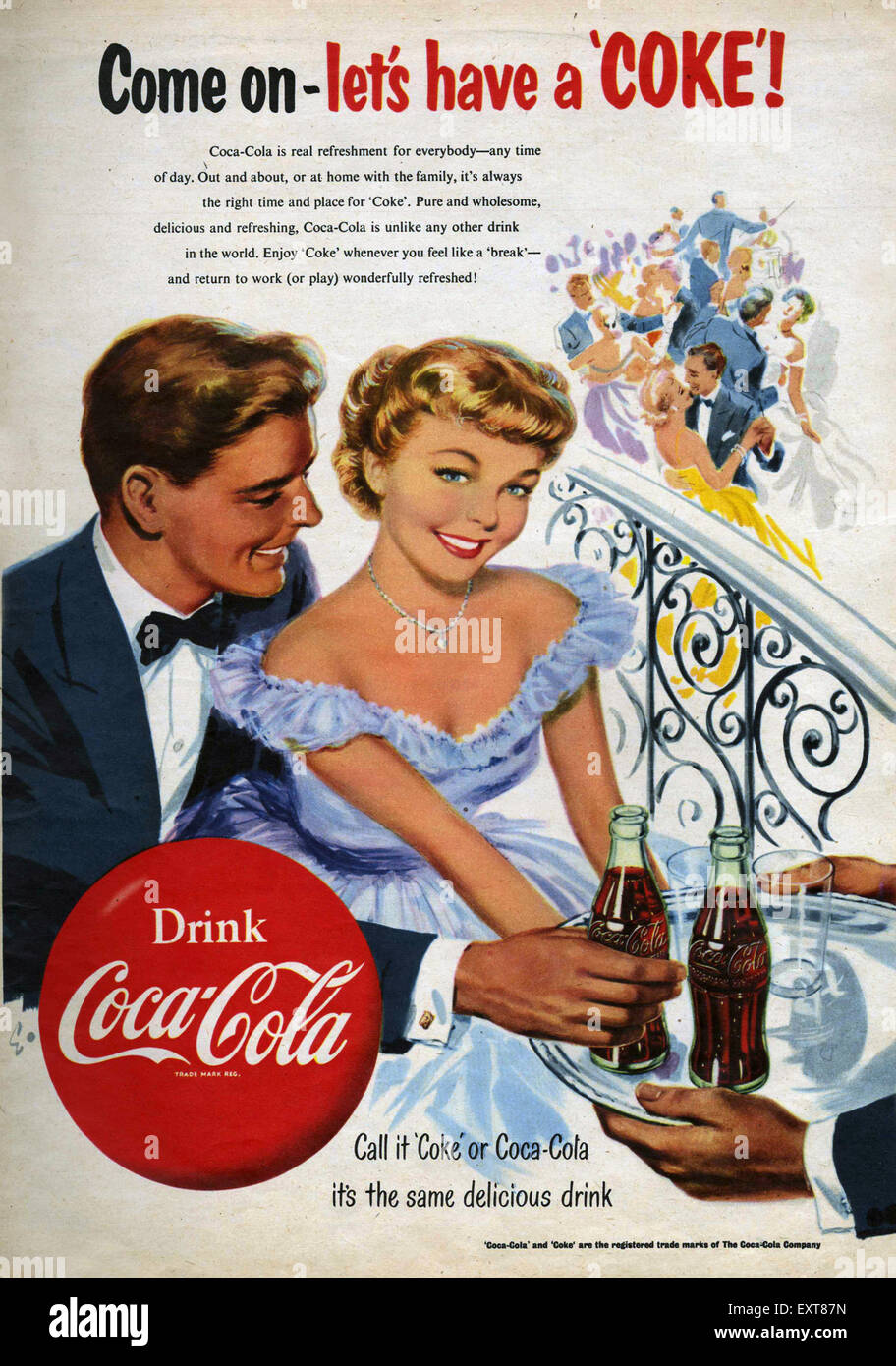 1950s UK Coca Cola Magazine Advert Stock Photo - Alamy