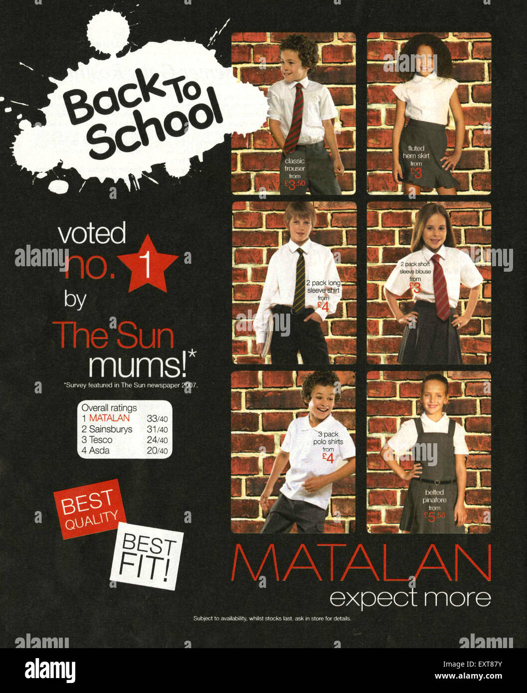 Uk matalan magazine advert 2008 hi-res stock photography and images - Alamy