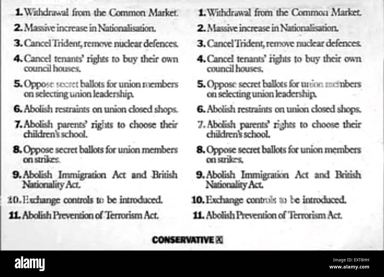 UK The Conservative Party TV Advert (Grab Stock Photo - Alamy