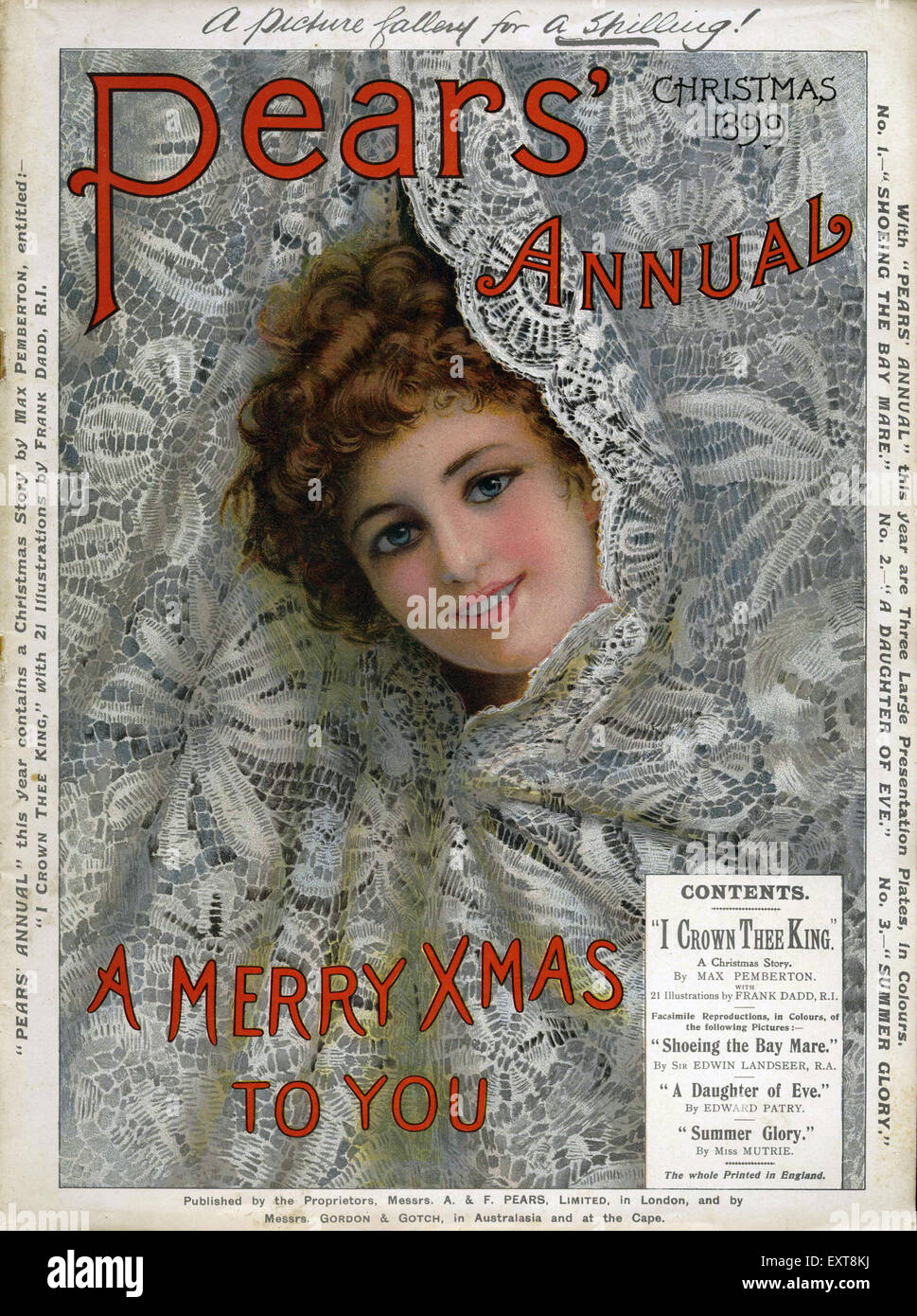 1890s UK Pears Annual Magazine Cover Stock Photo - Alamy