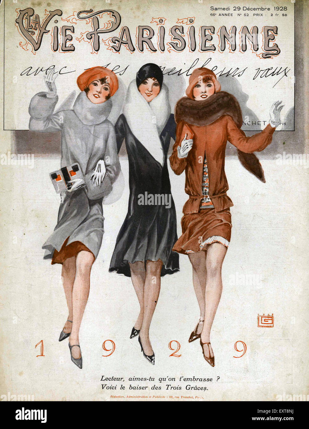 1920s France La Vie Parisienne Magazine Cover Stock Photo - Alamy