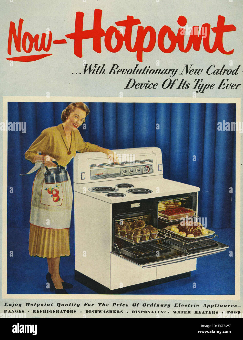 1950s advert woman cooking hi-res stock photography and images - Alamy