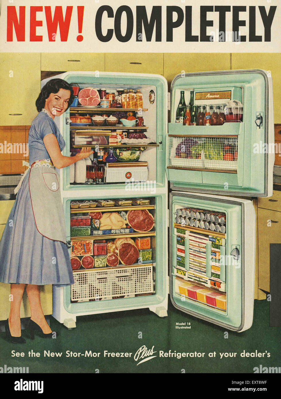 1950s UK Stor-Mor Magazine Advert Stock Photo - Alamy