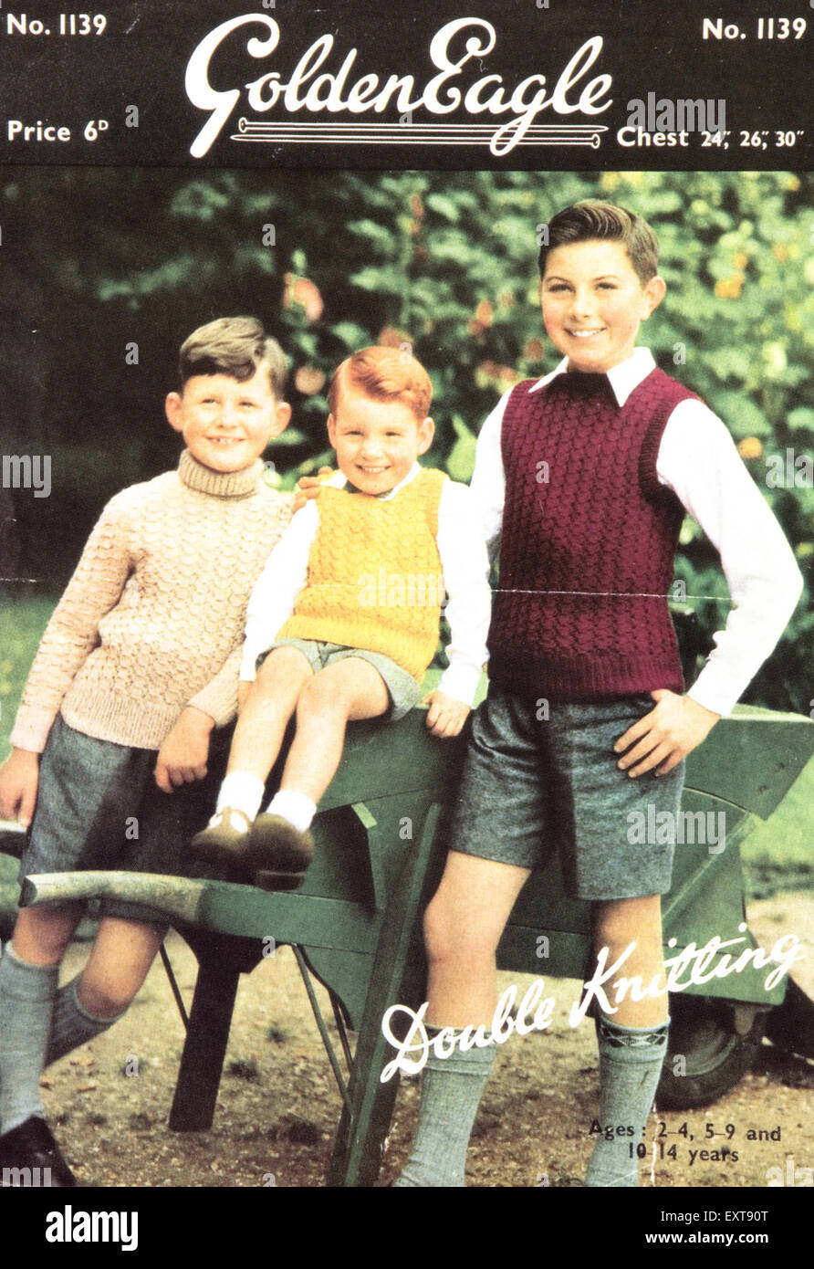 1950s UK Golden Eagle Knitting Patterns Stock Photo - Alamy