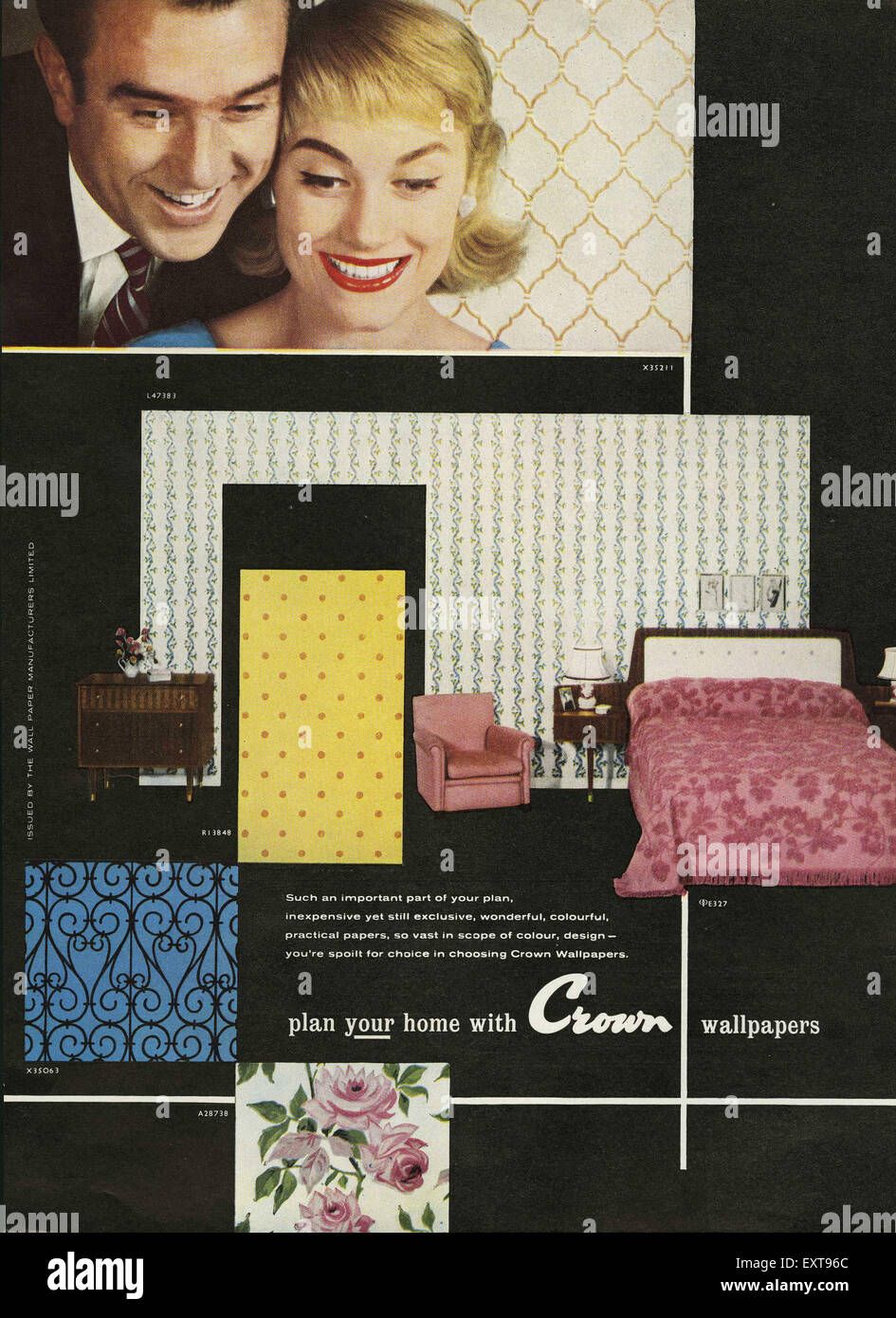 1950s UK Crown Magazine Advert Stock Photo - Alamy