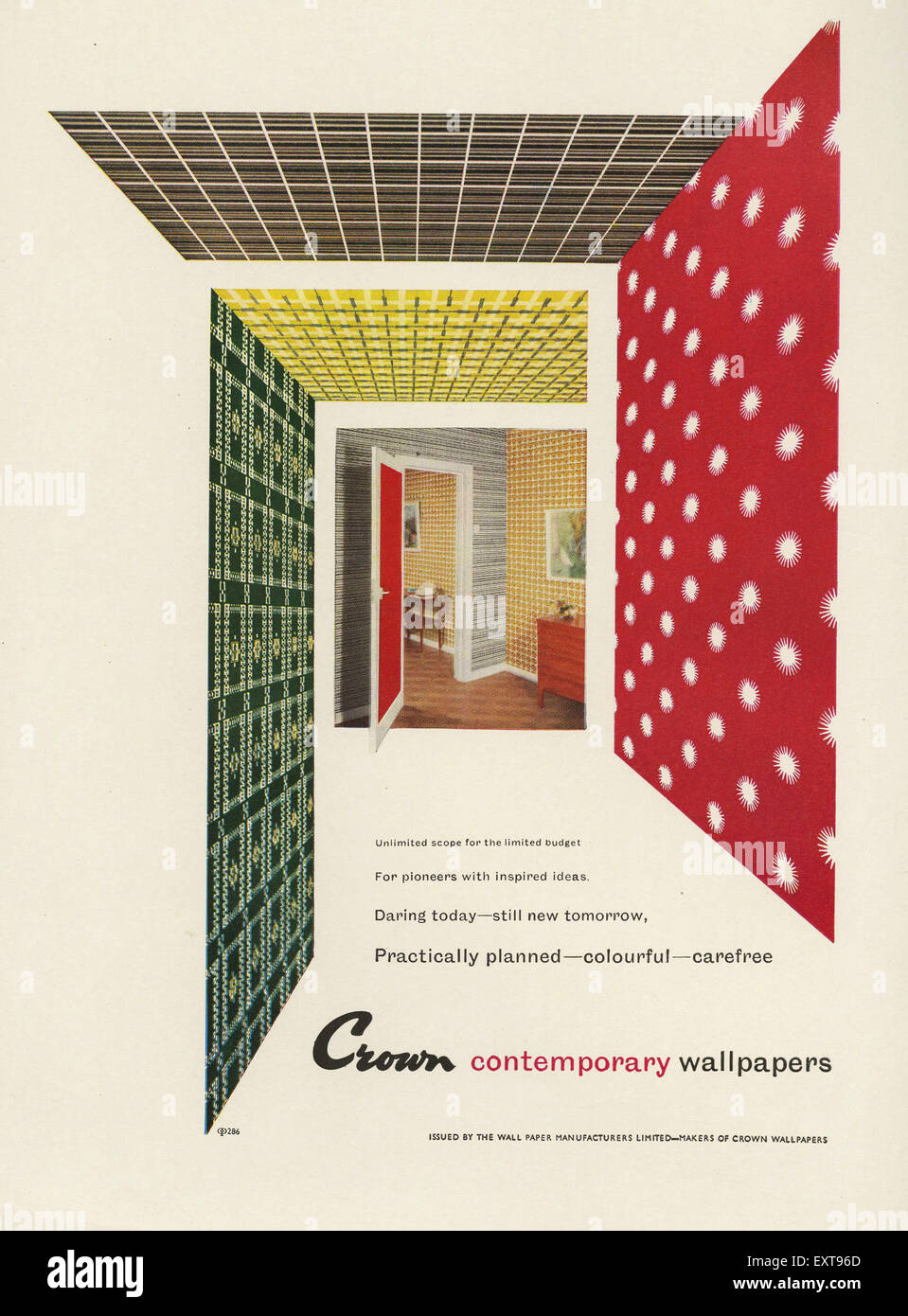 1950s UK Crown Magazine Advert Stock Photo - Alamy