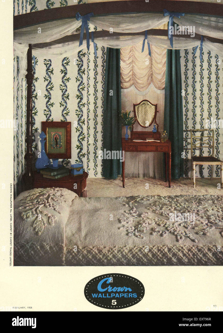 1950s UK Crown Magazine Advert Stock Photo - Alamy