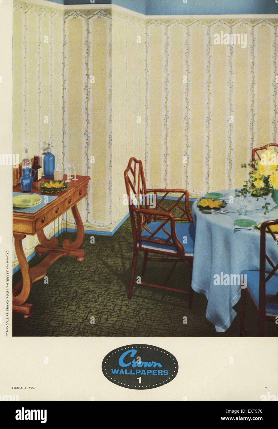 1950s UK Crown Magazine Advert Stock Photo - Alamy