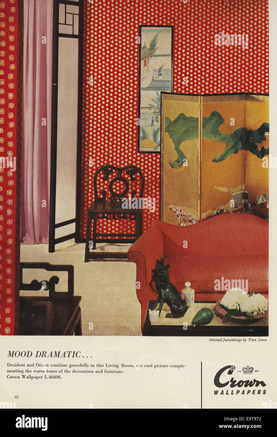 1950s UK Crown Magazine Advert Stock Photo - Alamy