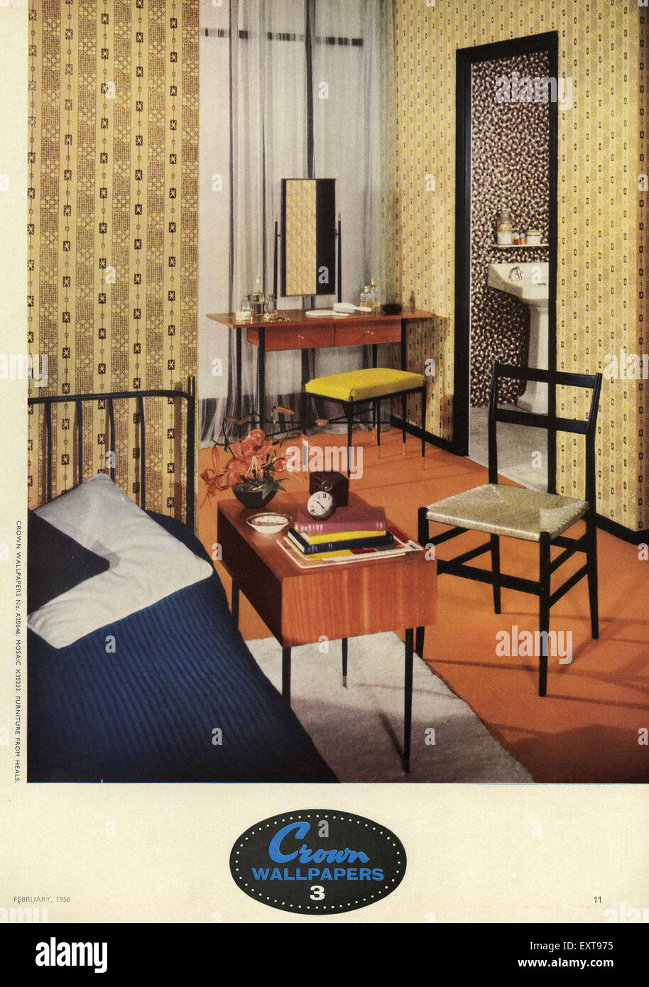 1950s UK Crown Magazine Advert Stock Photo - Alamy