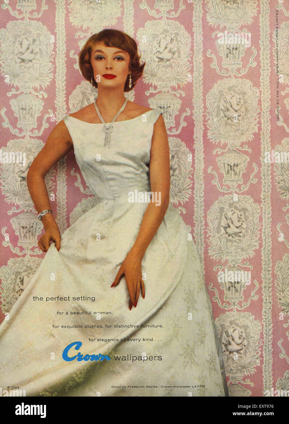 1950s UK Crown Magazine Advert Stock Photo - Alamy