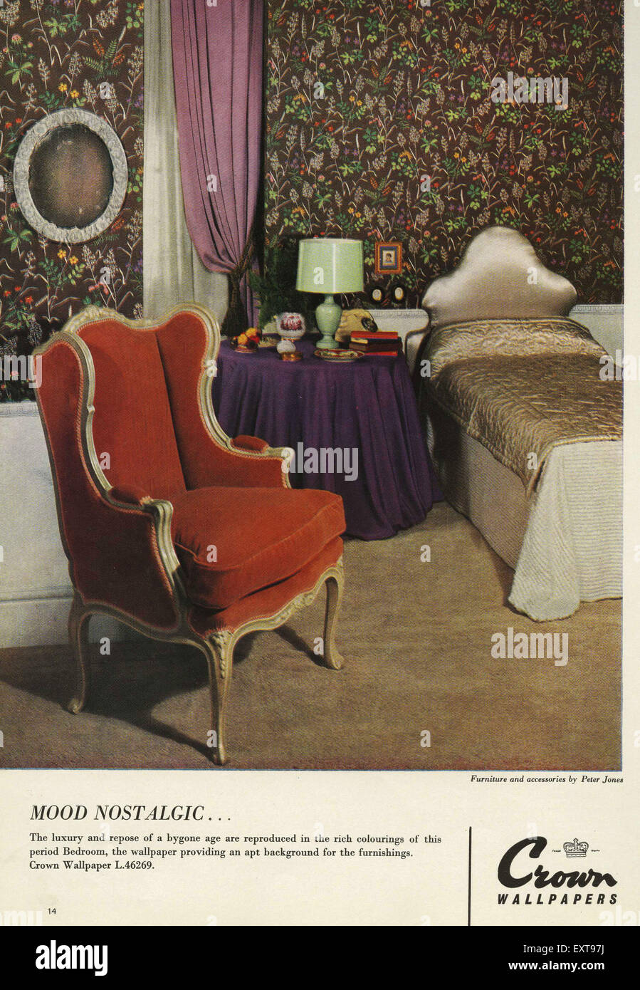 1950s UK Crown Magazine Advert Stock Photo - Alamy