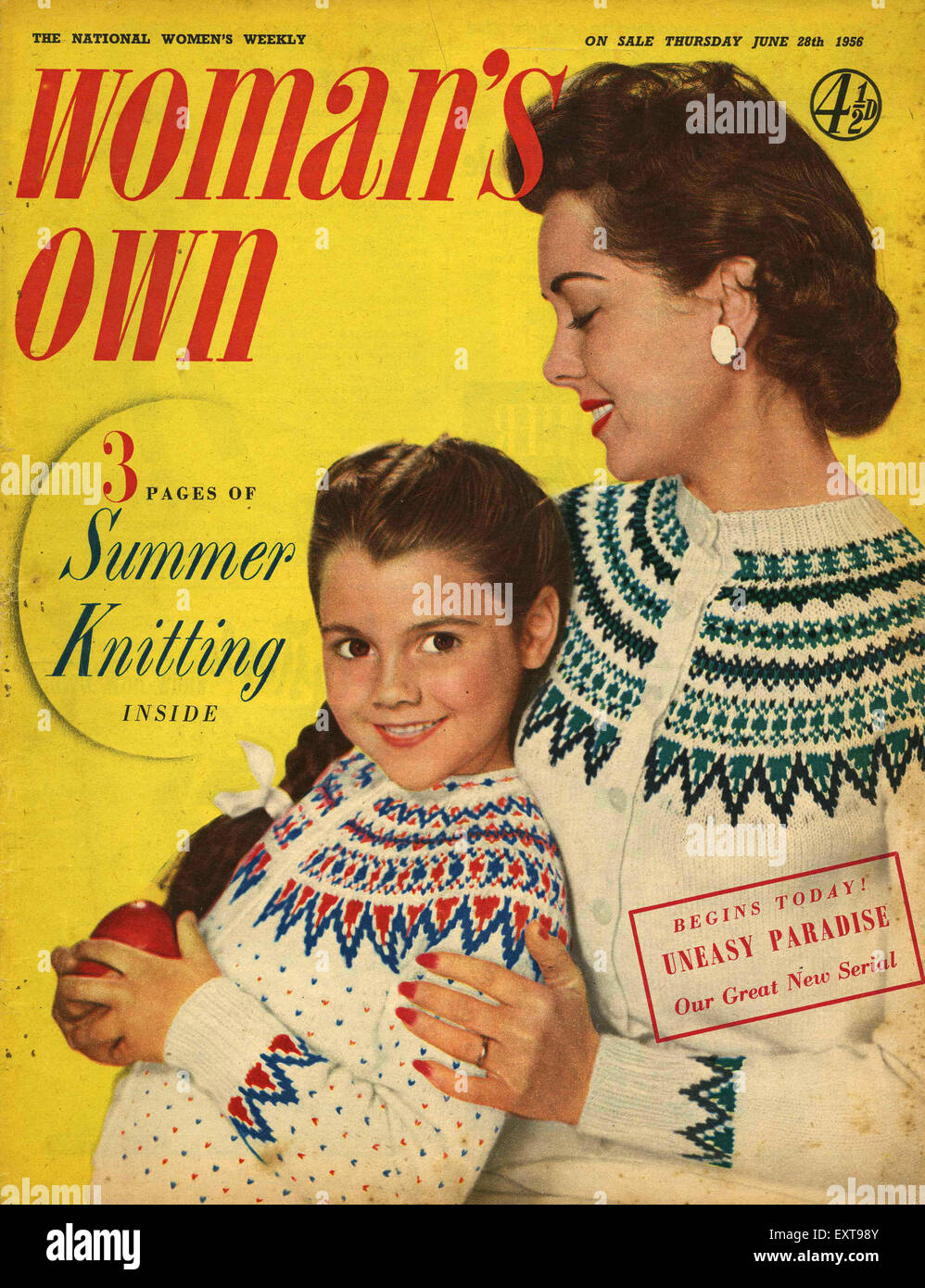 1950s UK Womans Own Magazine Cover Stock Photo - Alamy
