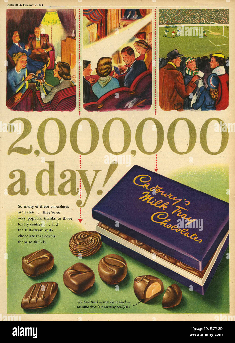 1950s UK Cadbury's Magazine Advert Stock Photo - Alamy