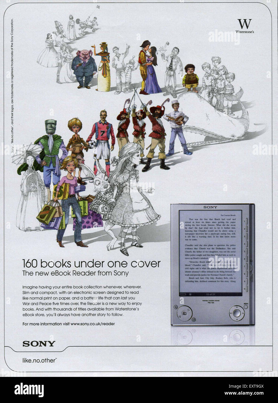 2000s UK Sony Ebook Magazine Advert Stock Photo - Alamy
