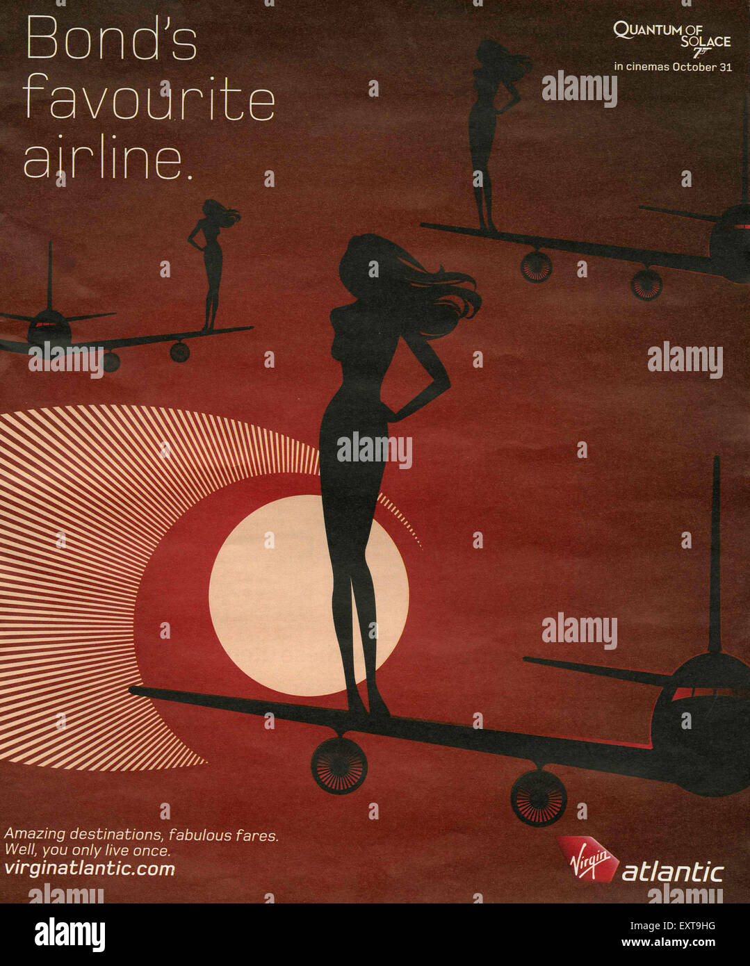 2000s UK Virgin Atlantic Magazine Advert Stock Photo - Alamy