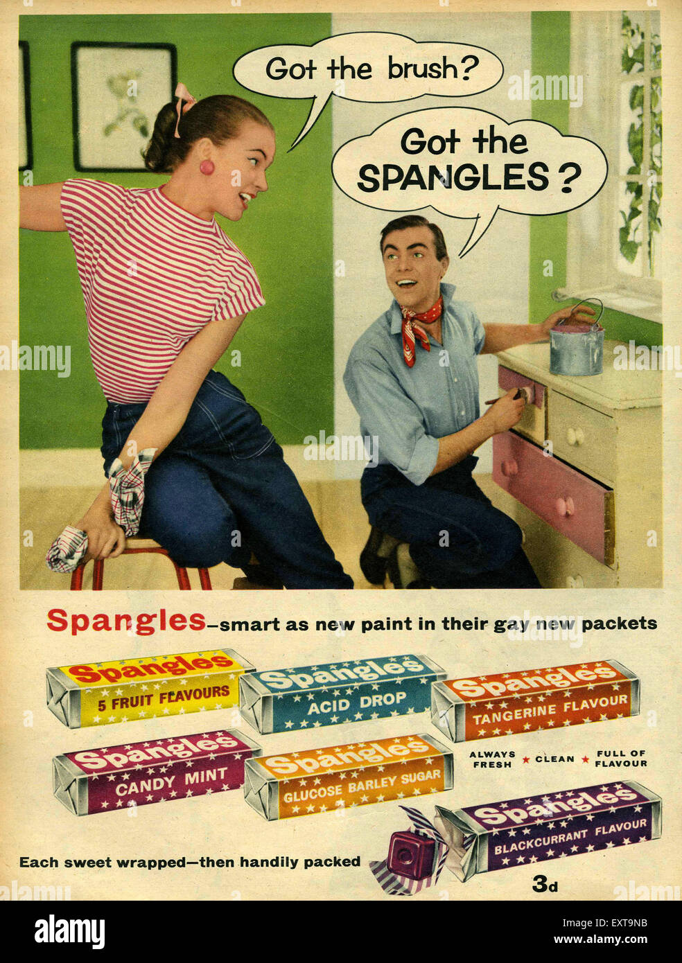 Spangles sweets 1950s hi-res stock photography and images - Alamy