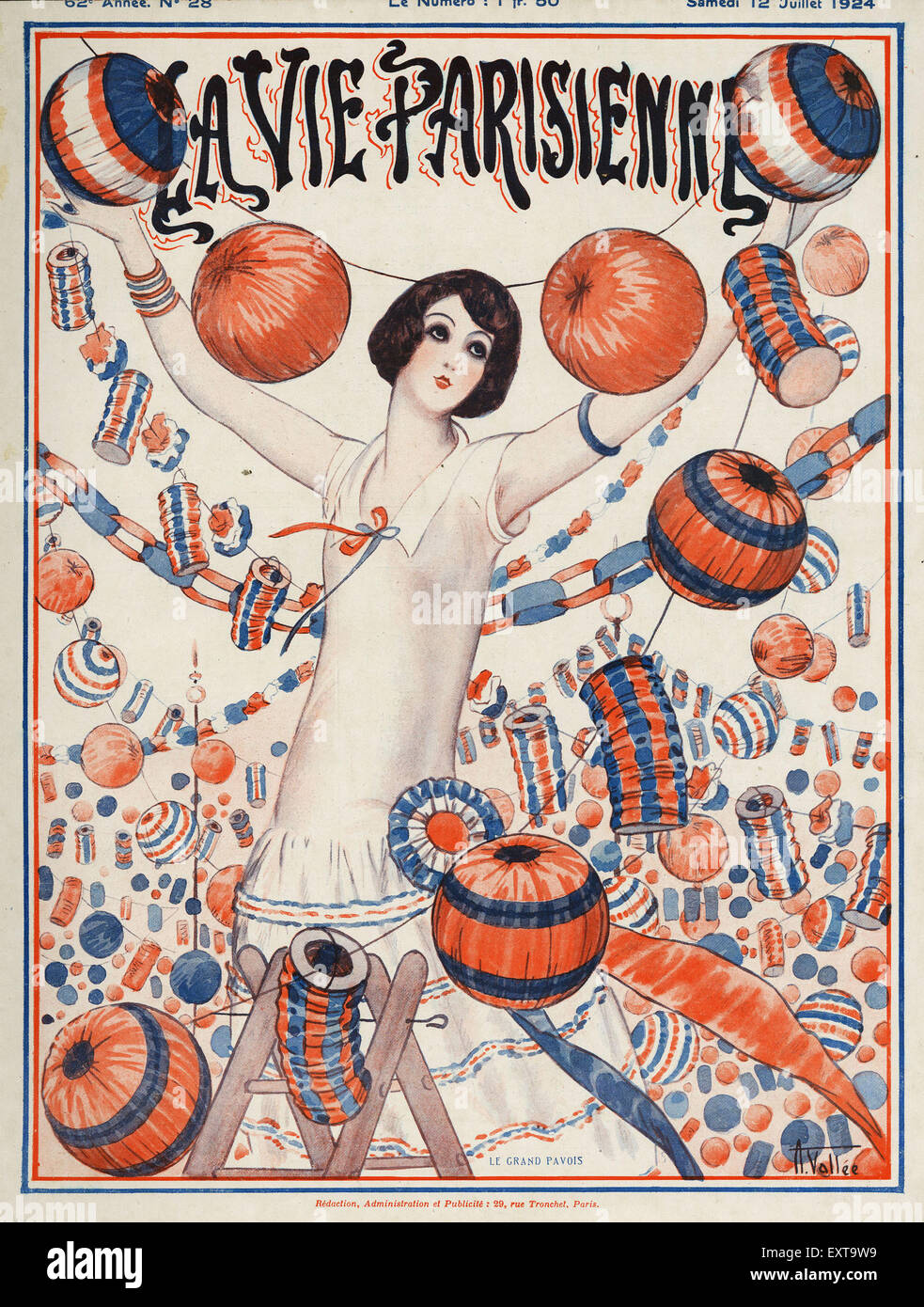 1920s France La Vie Parisienne Magazine Cover Stock Photo - Alamy
