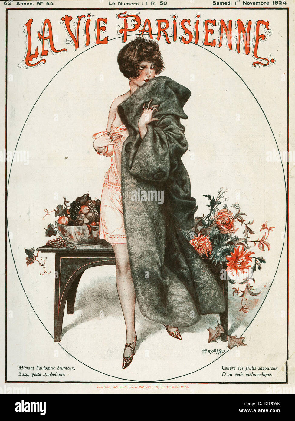 1920s France La Vie Parisienne Magazine Cover Stock Photo - Alamy