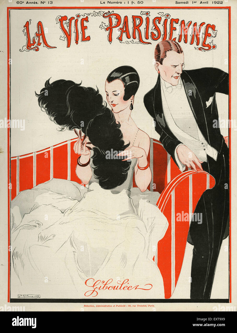 1920s France La Vie Parisienne Magazine Cover Stock Photo - Alamy