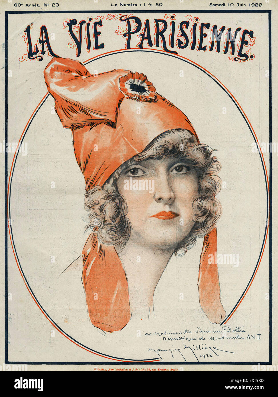1920s France La Vie Parisienne Magazine Cover Stock Photo - Alamy