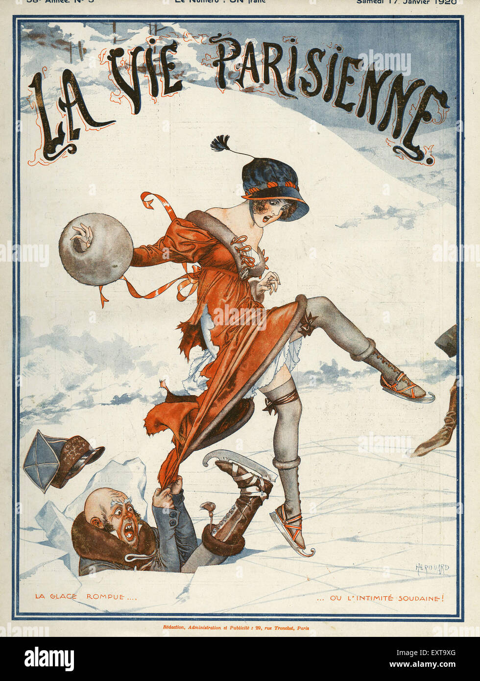 1920s France La Vie Parisienne Magazine Cover Stock Photo - Alamy