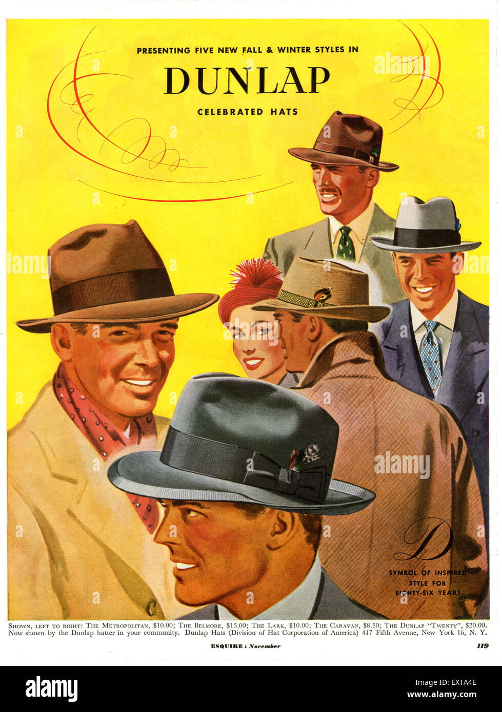 1950s USA Dunlop Magazine Advert Stock Photo - Alamy