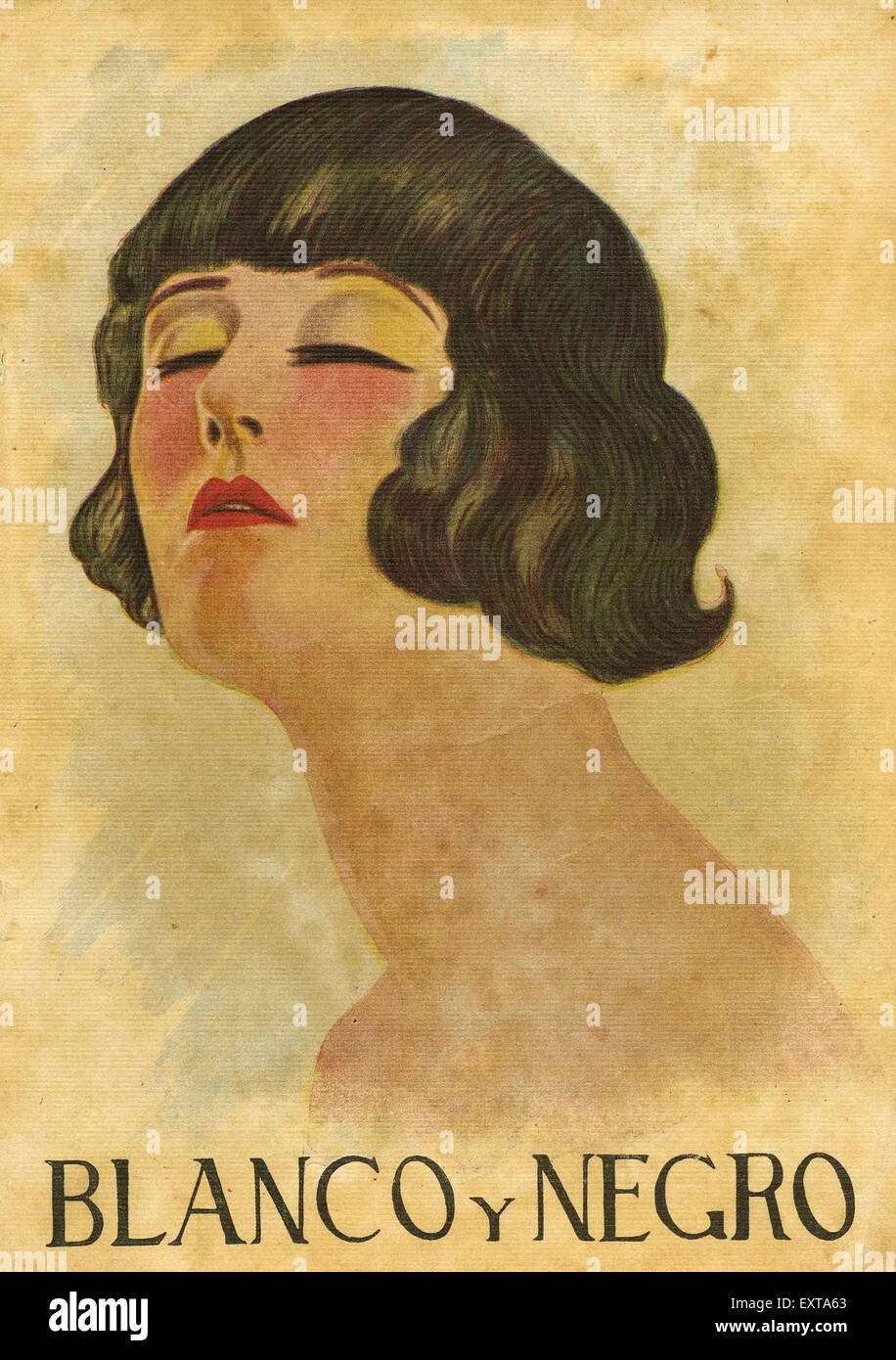 1920s Spain Blanco y Negro Magazine Cover Stock Photo - Alamy