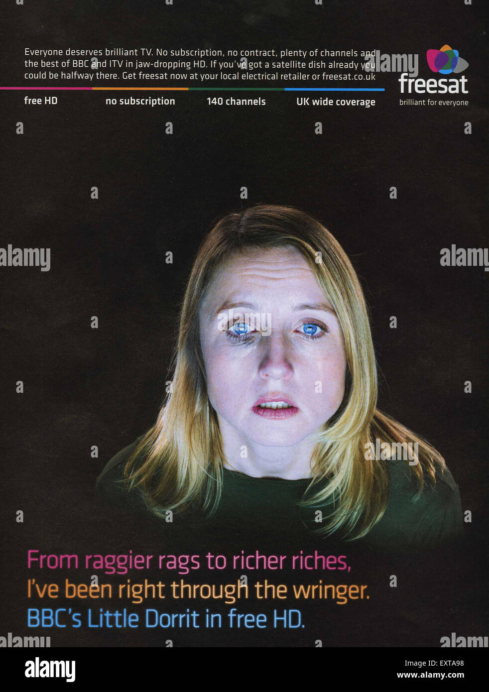 2000s UK Freesat Magazine Advert Stock Photo - Alamy