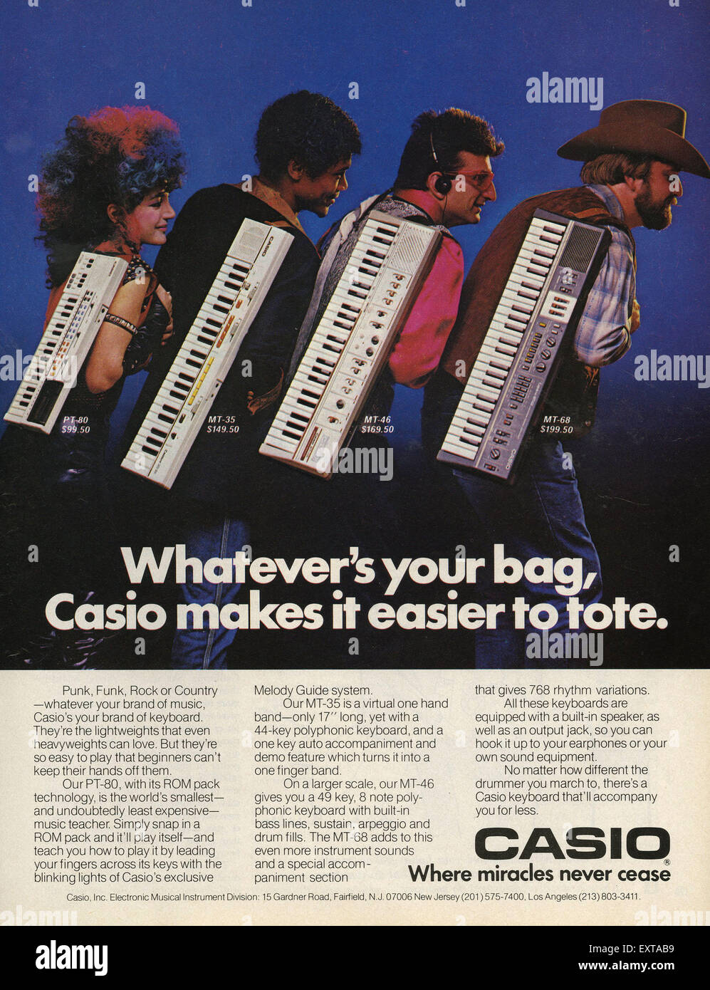 1980s USA Casio Magazine Advert Stock Photo - Alamy