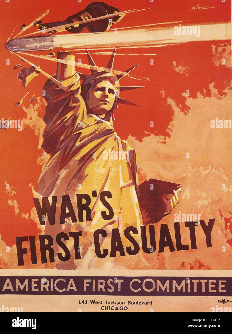 1940s USA America First Committee Poster Stock Photo - Alamy