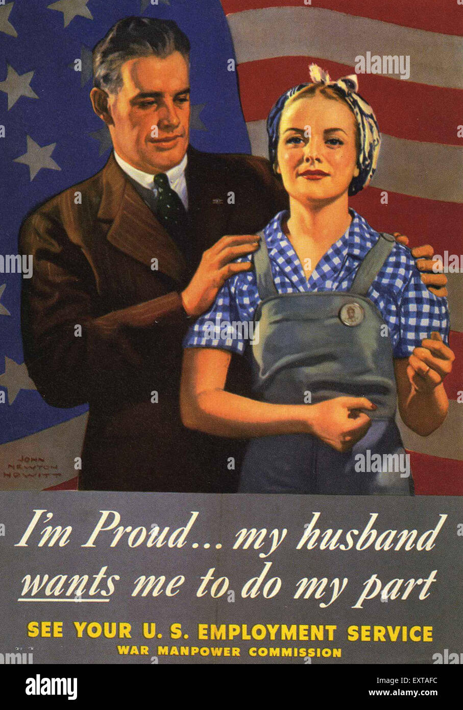 1940s USA Women at War Poster Stock Photo, Royalty Free Image: 85357648 ...