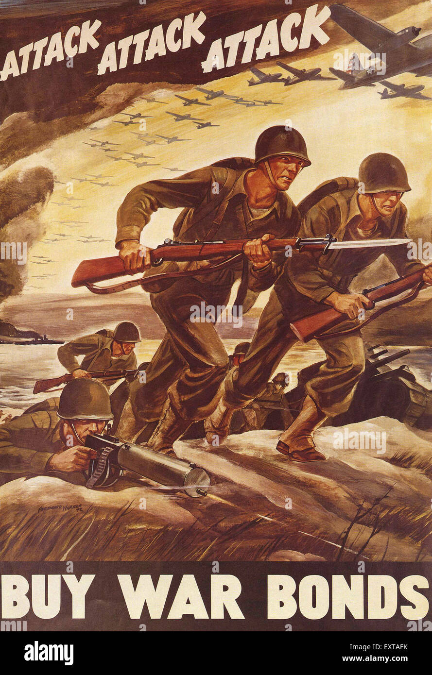 1940s USA Buy War Bonds Poster Stock Photo - Alamy