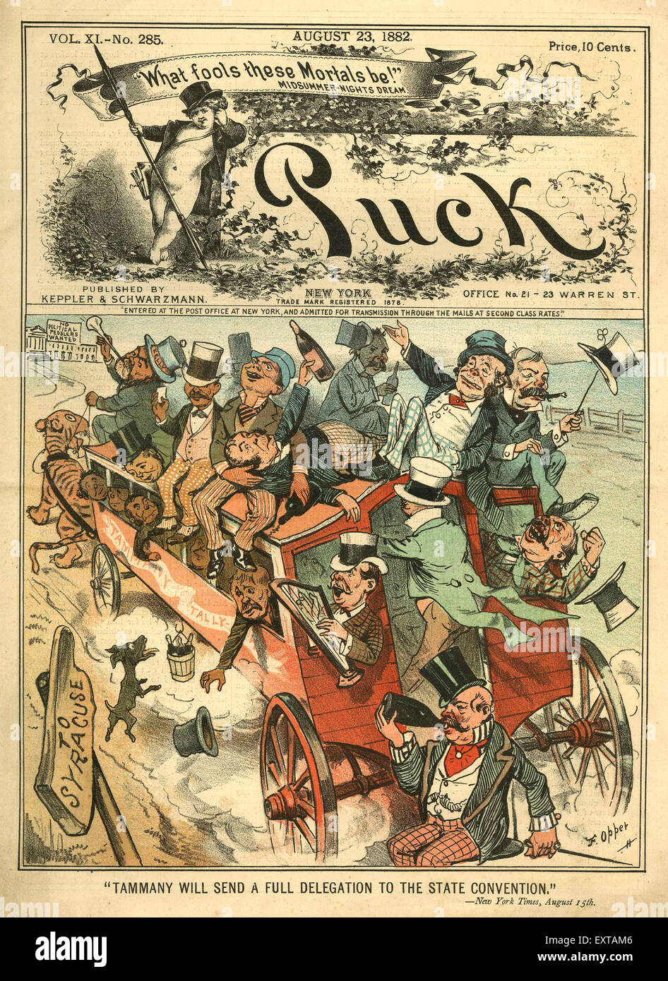 1880s USA Puck Magazine Cover Stock Photo - Alamy