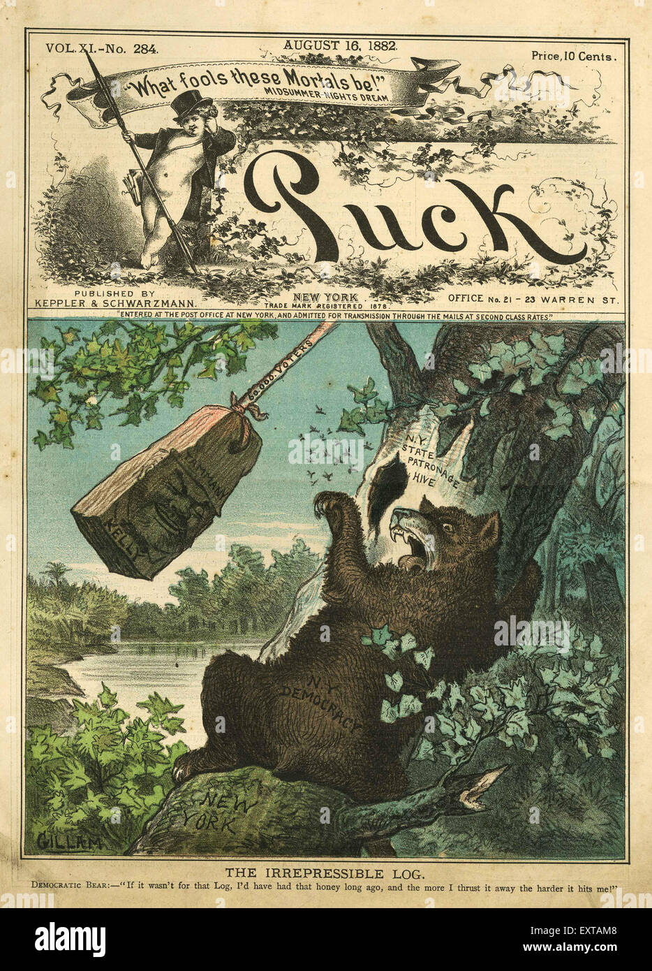 1880s USA Puck Magazine Cover Stock Photo - Alamy