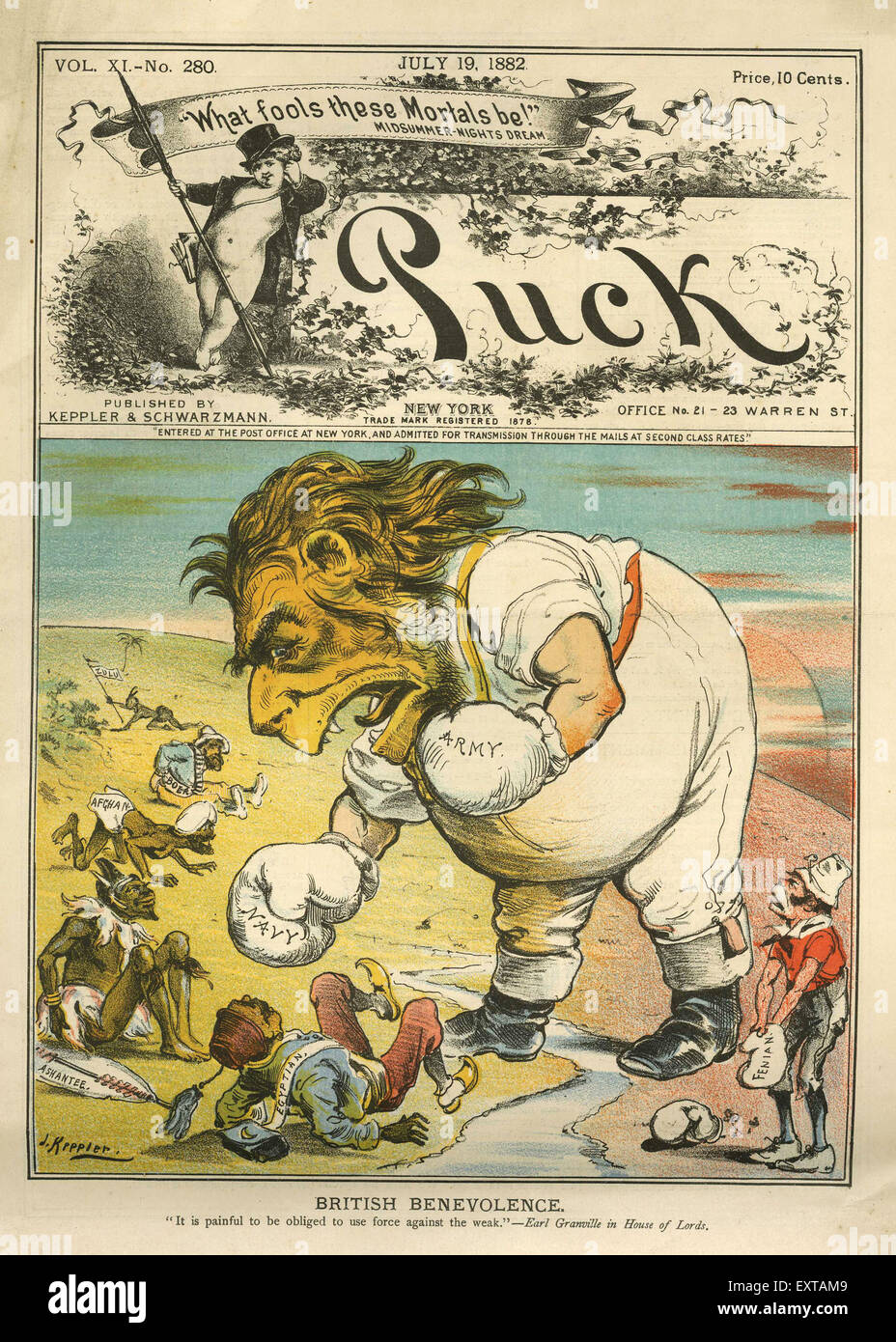 1880s USA Puck Magazine Cover Stock Photo - Alamy