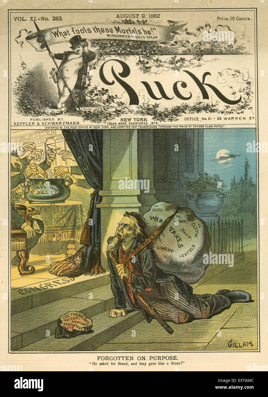 1880s USA Puck Magazine Cover Stock Photo - Alamy