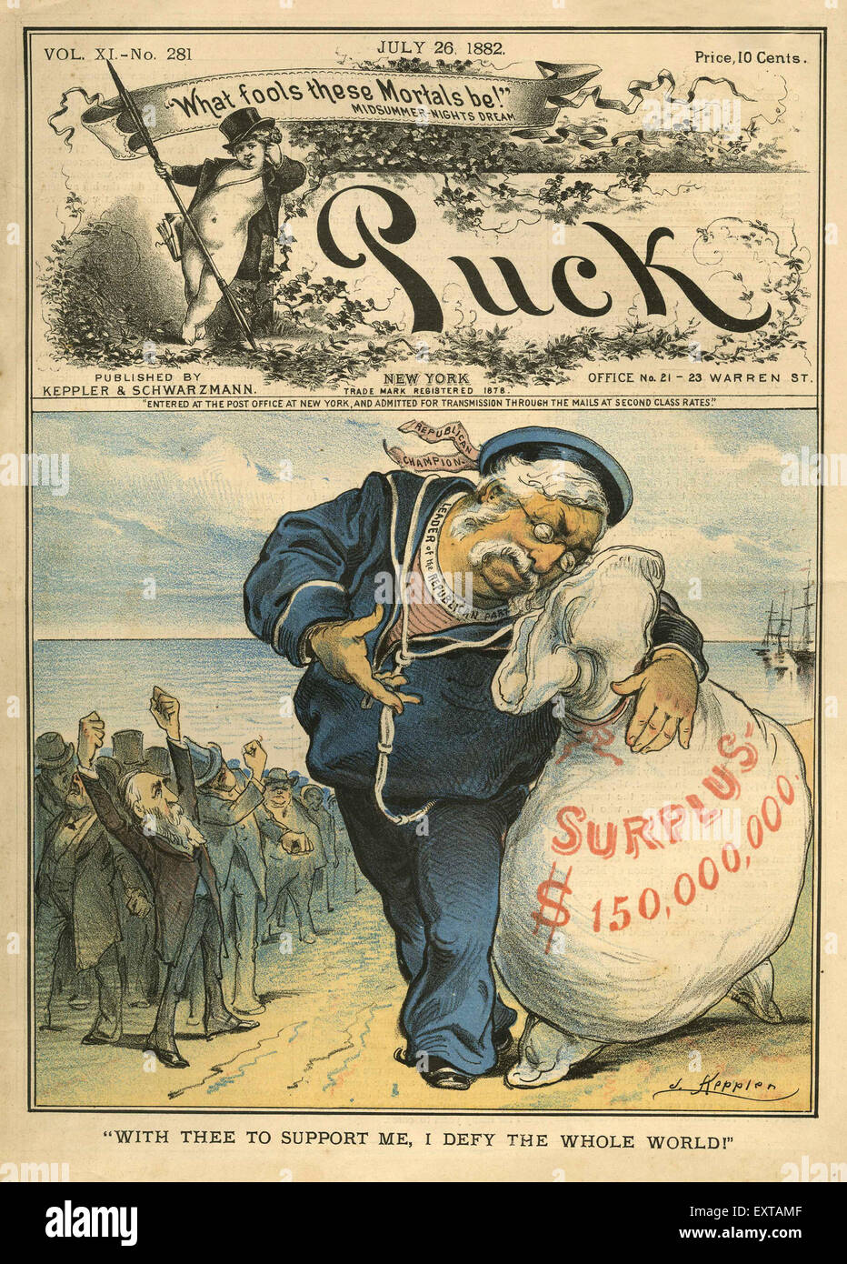 1880s USA Puck Magazine Cover Stock Photo - Alamy