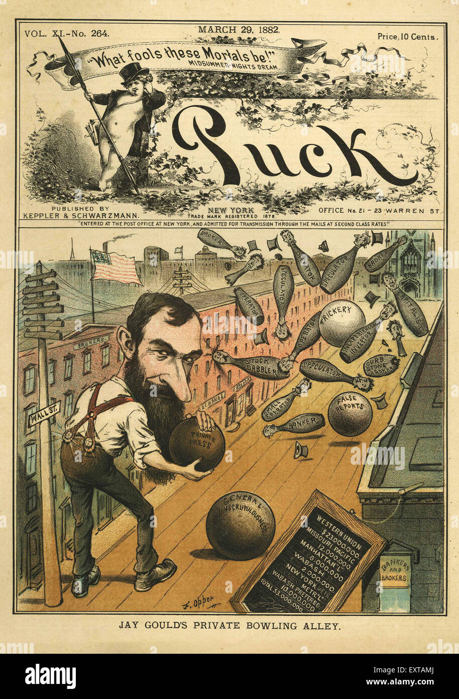 1880s USA Puck Magazine Cover Stock Photo - Alamy